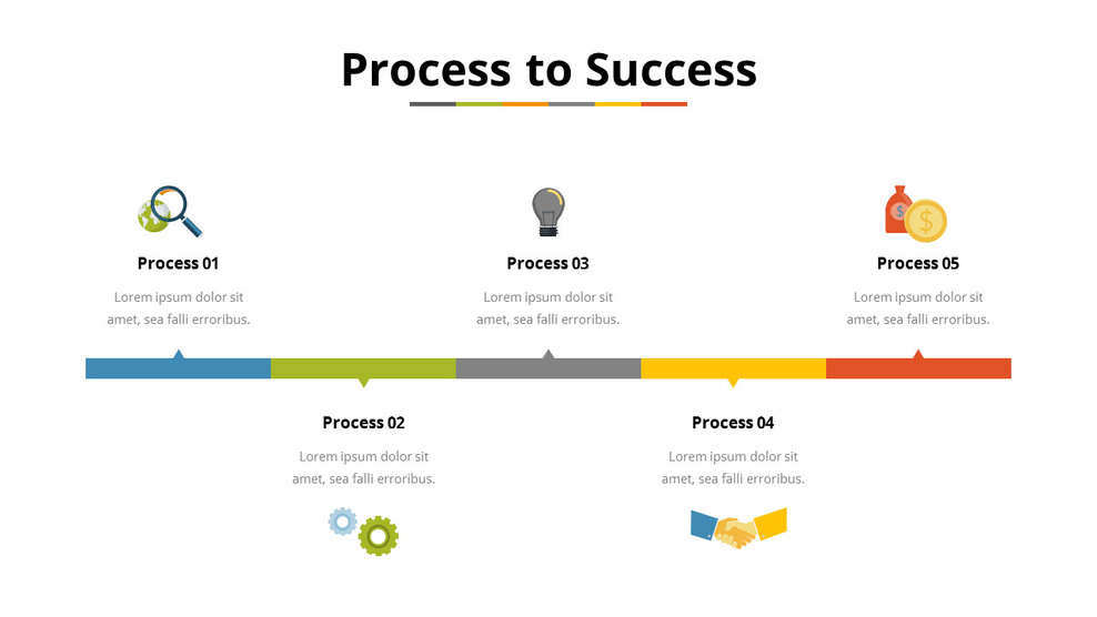 Process to Success Simple Slide