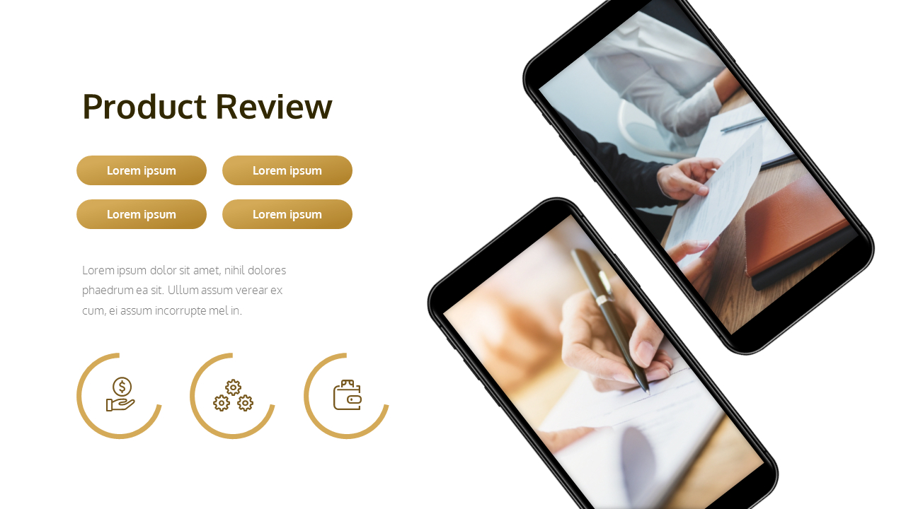 Product Review Slide Layout