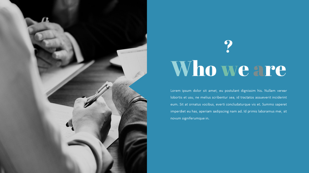 Who we are? Deck|Overview|Single Slides