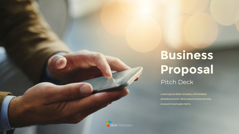 Business Proposal Pitch Deck Design|Cover|Single Slides