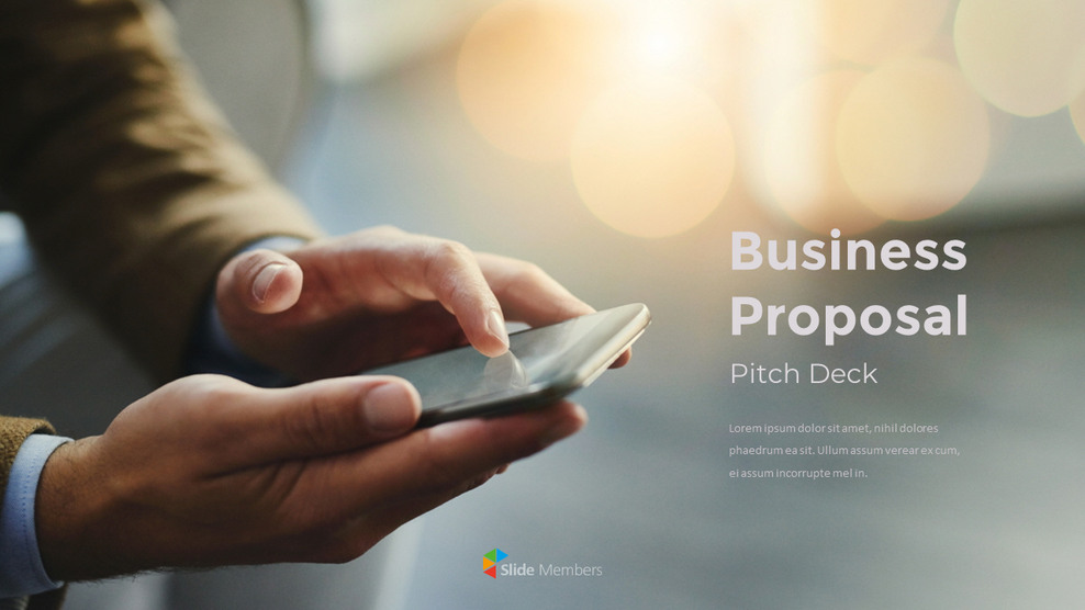Business Proposal Pitch Deck Design|Cover|Single Slides