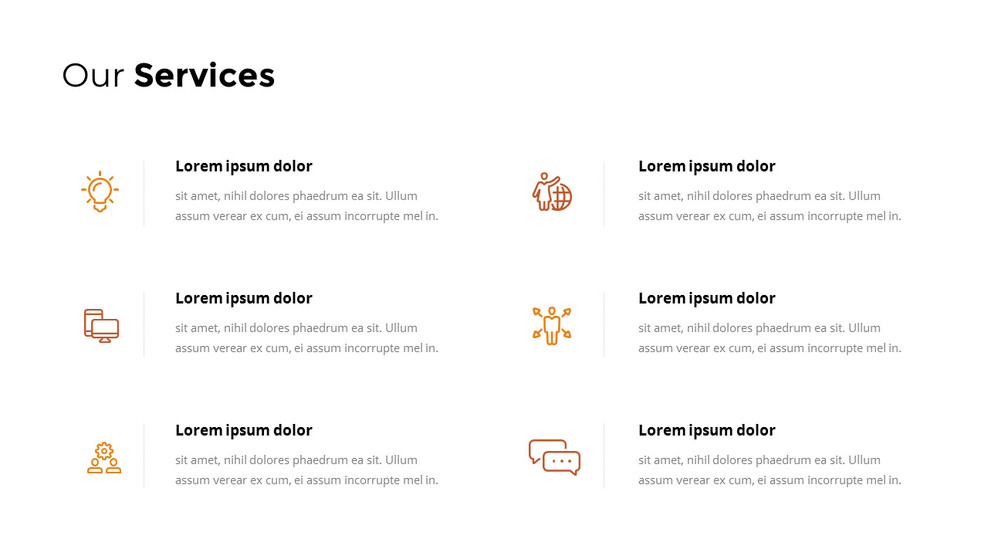 Our Services PPT Slide|Product,|Single