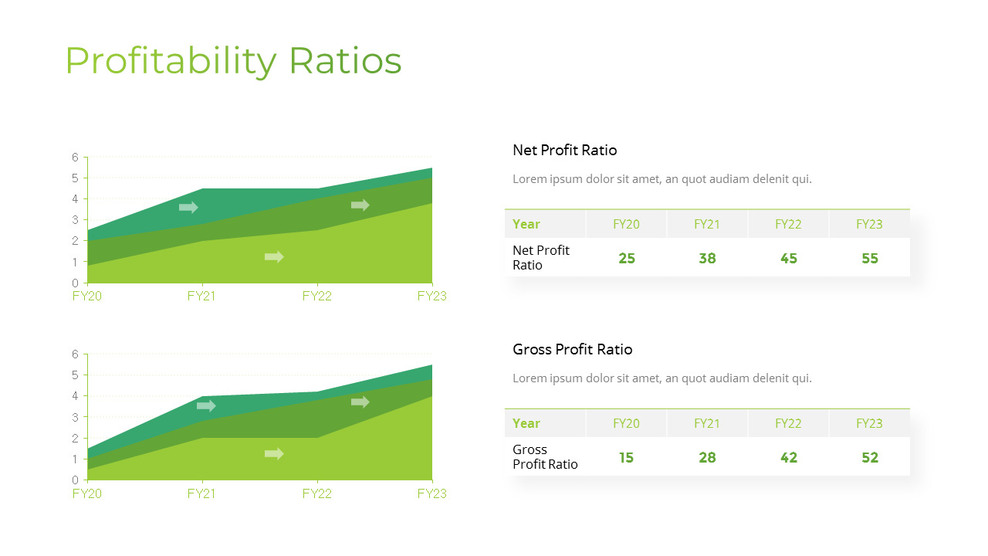 Profitability Ratios Page Design|Loss|Single Slides