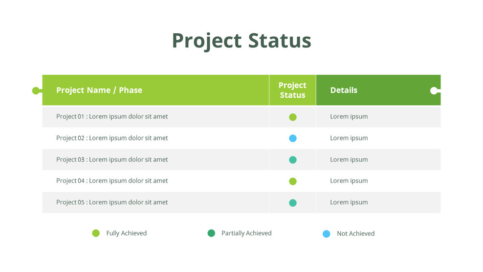 Project Status Deck|Product, Services|Single Slides