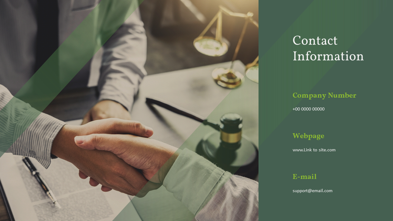 Contact Information Simple Slide