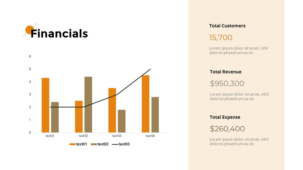 Financials Deck Layout|Single Slides