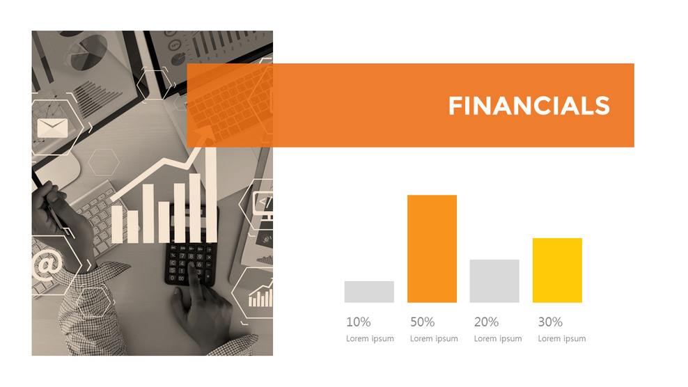 Financials Simple Deck|Single Slides