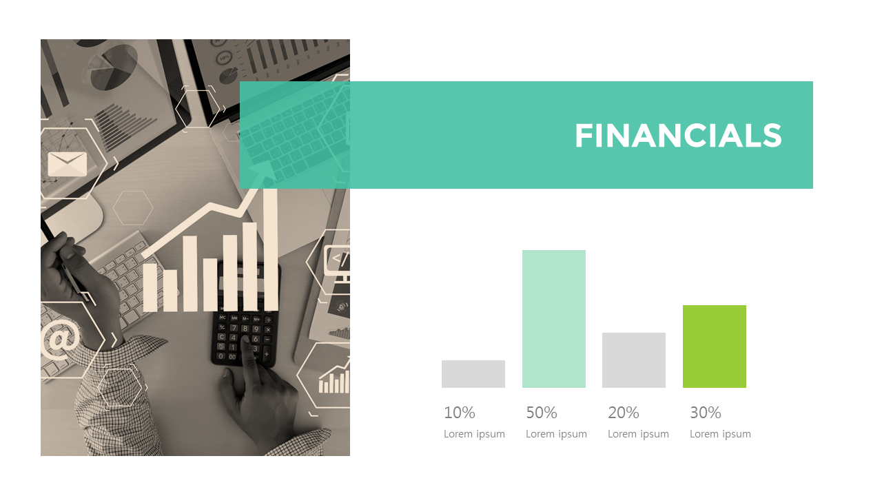Financials Simple Deck|Single Slides