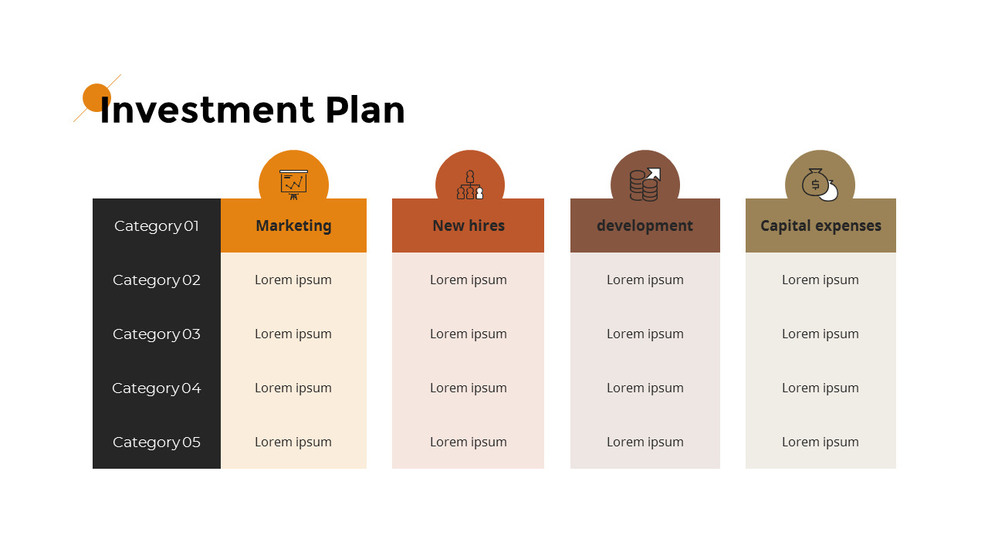 Investment Plan Template Page