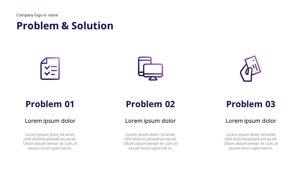 Problem & Solution Page Template|Single Slides