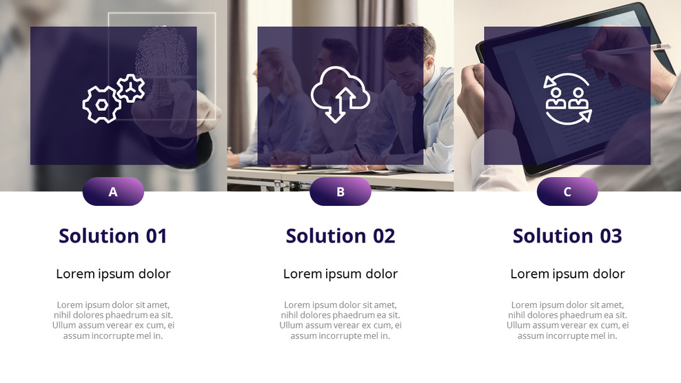 Solution Template Page|Problem,|Single Slides