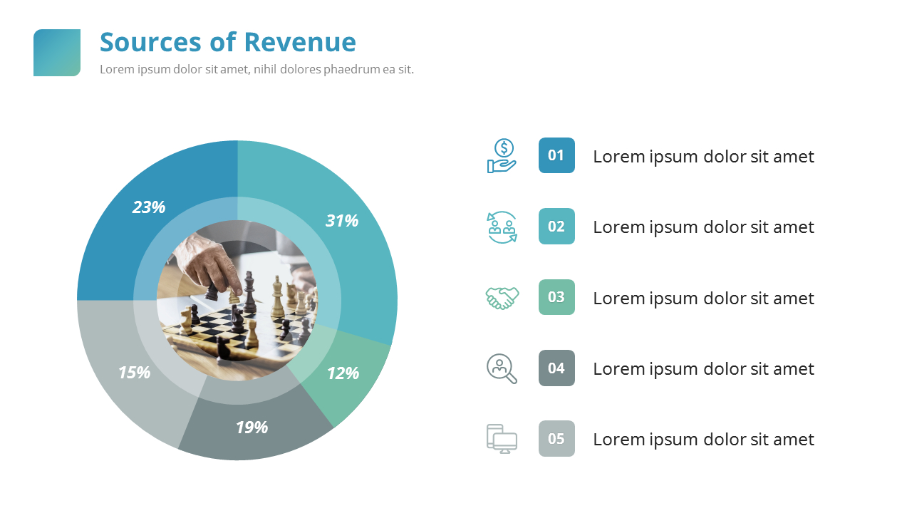 Sources of Revenue PowerPoint Slide