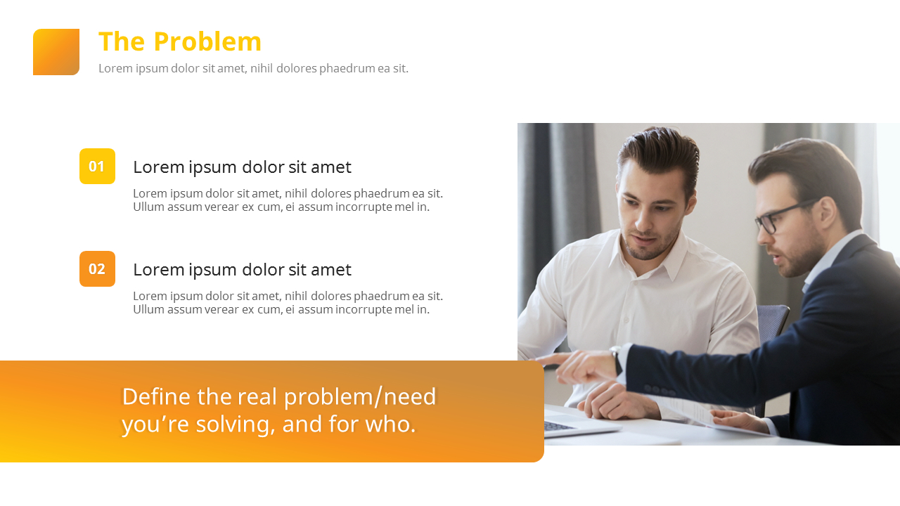 The Problem Template|Solution|Single Slides