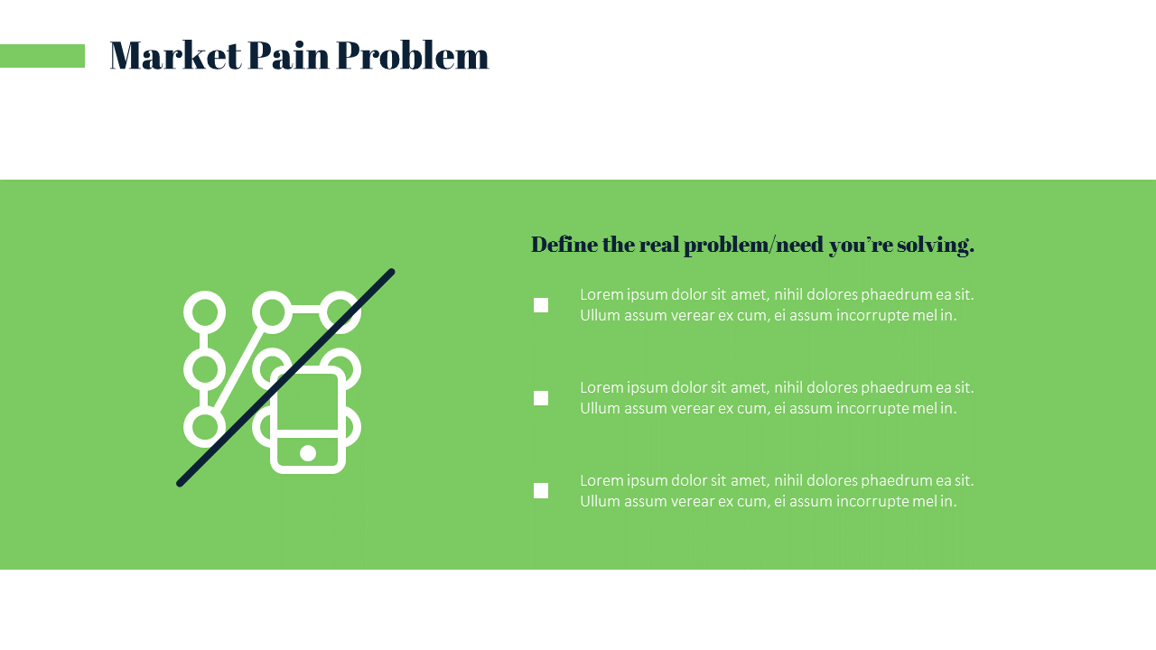 Market Pain Problem Page Design|Solution|Single Slides
