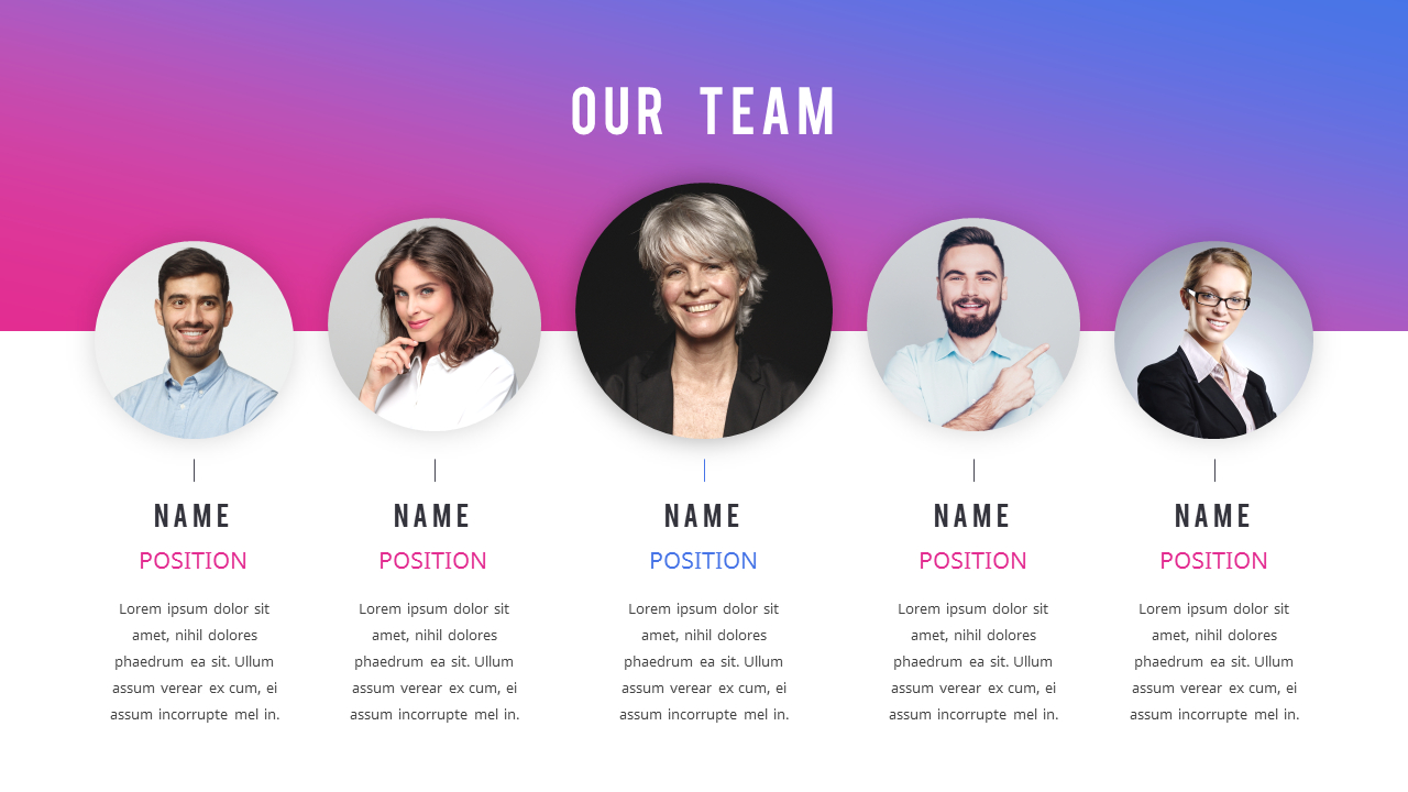 Unser Team Powerpoint Folie