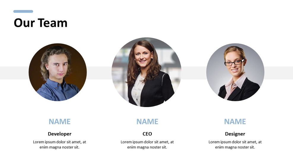 Our Team PPT Deck Design