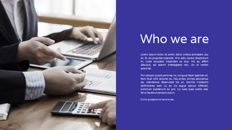 Who we are Page Design|Overview|Single Slides