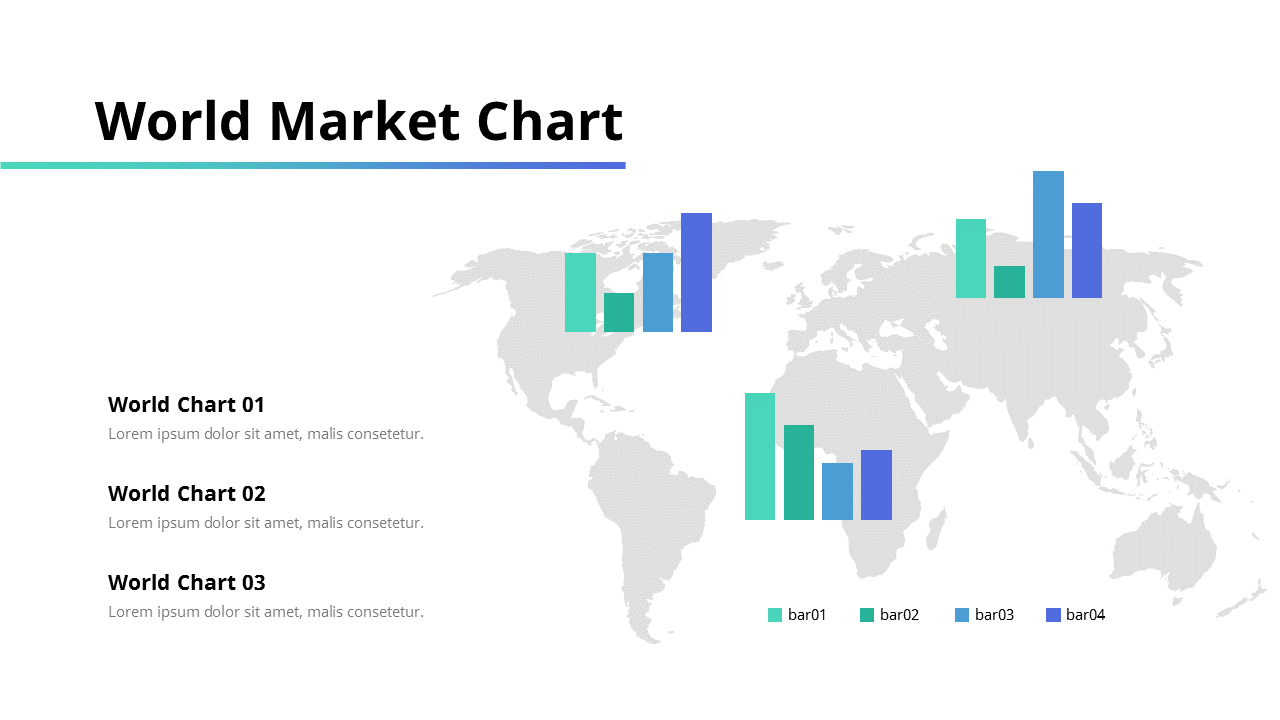 World Market Chart Template Layout|Single Slides
