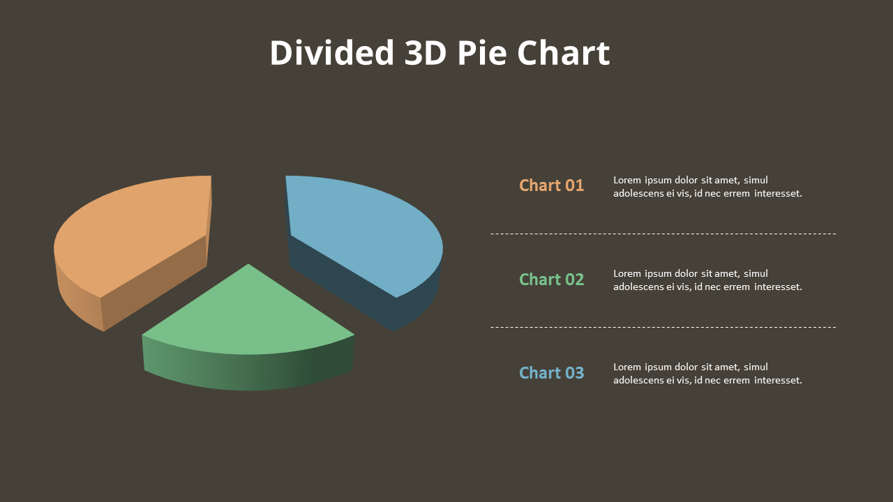 Exploded 3D Pie Chart and Text Boxes