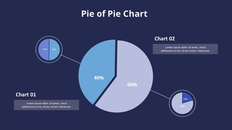 Three Pie Graphs with Explanation