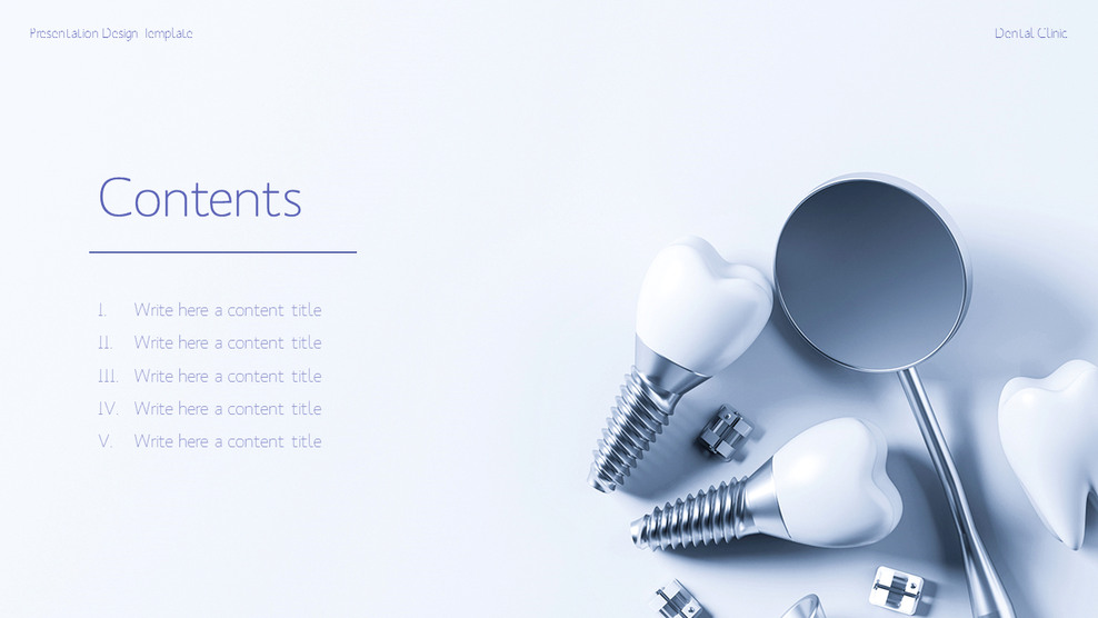 Dental Clinic Simple PowerPoint Templates