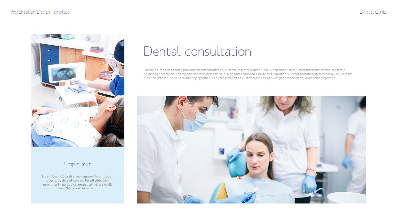 Dental Clinic Simple PowerPoint Templates