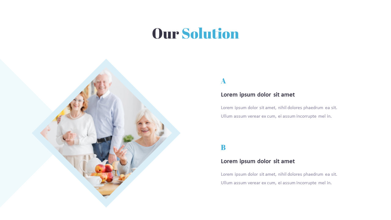 Our Solution PowePoint Slide Deck|Problem,|Single