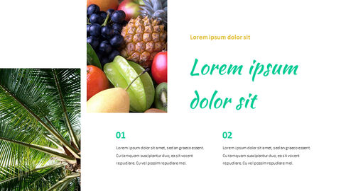 Tropical Fruits Easy Google Slides|Food