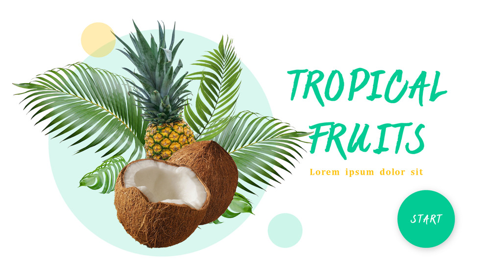 Tropical Fruits Theme PT Templates