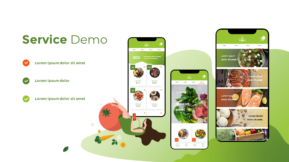 Healthy Food Order Online PowerPoint to Google Slides