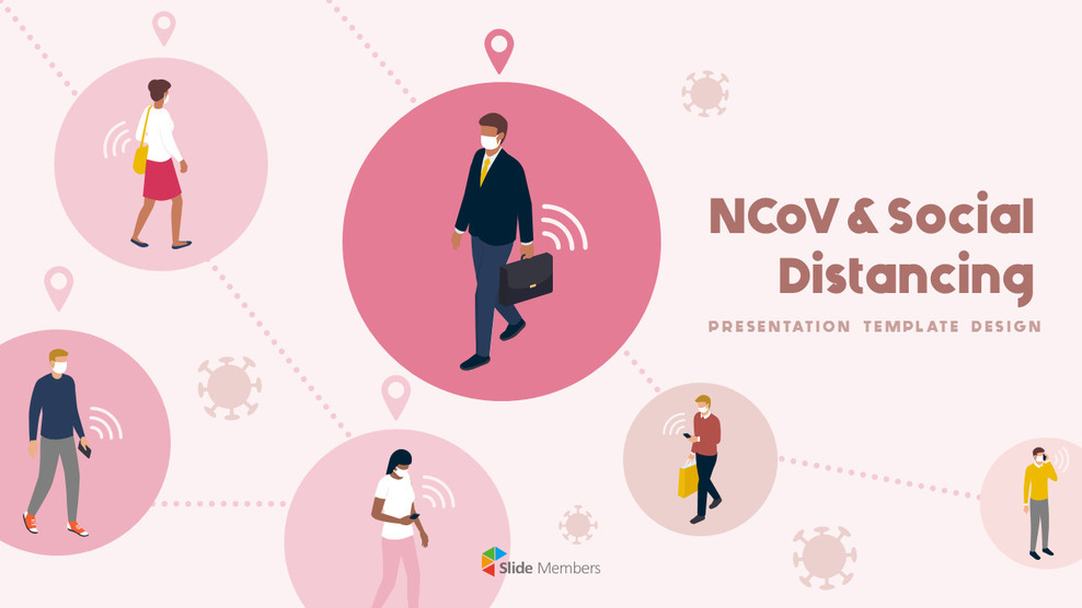 Post-Coronavirus World - Social Distancing Simple PowerPoint Template ...