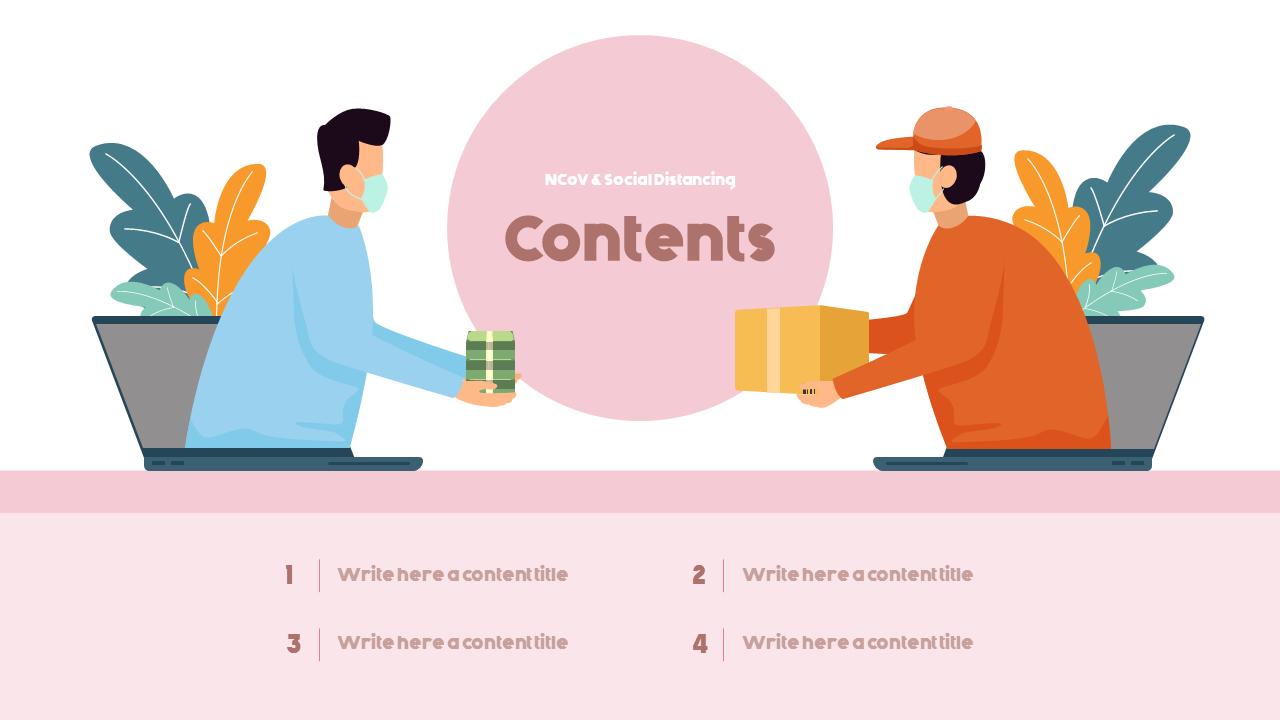 Post-Coronavirus World - Social Distancing Simple PowerPoint Template ...