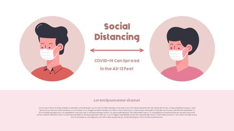 Monde post-coronavirus - Distanciation sociale Conception de modèle ...