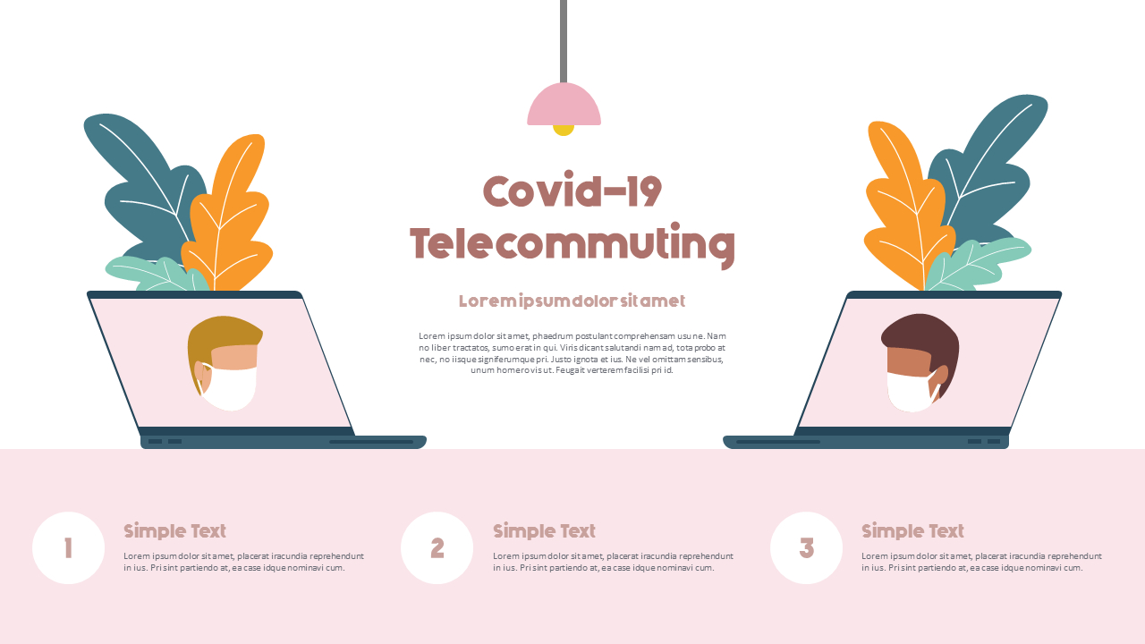 Post-Coronavirus World - Social Distancing Simple PowerPoint Template ...