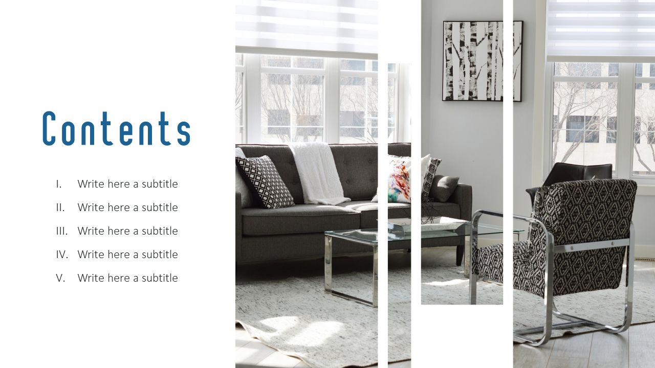 Simple Table of Contants Slide|Agenda|Single