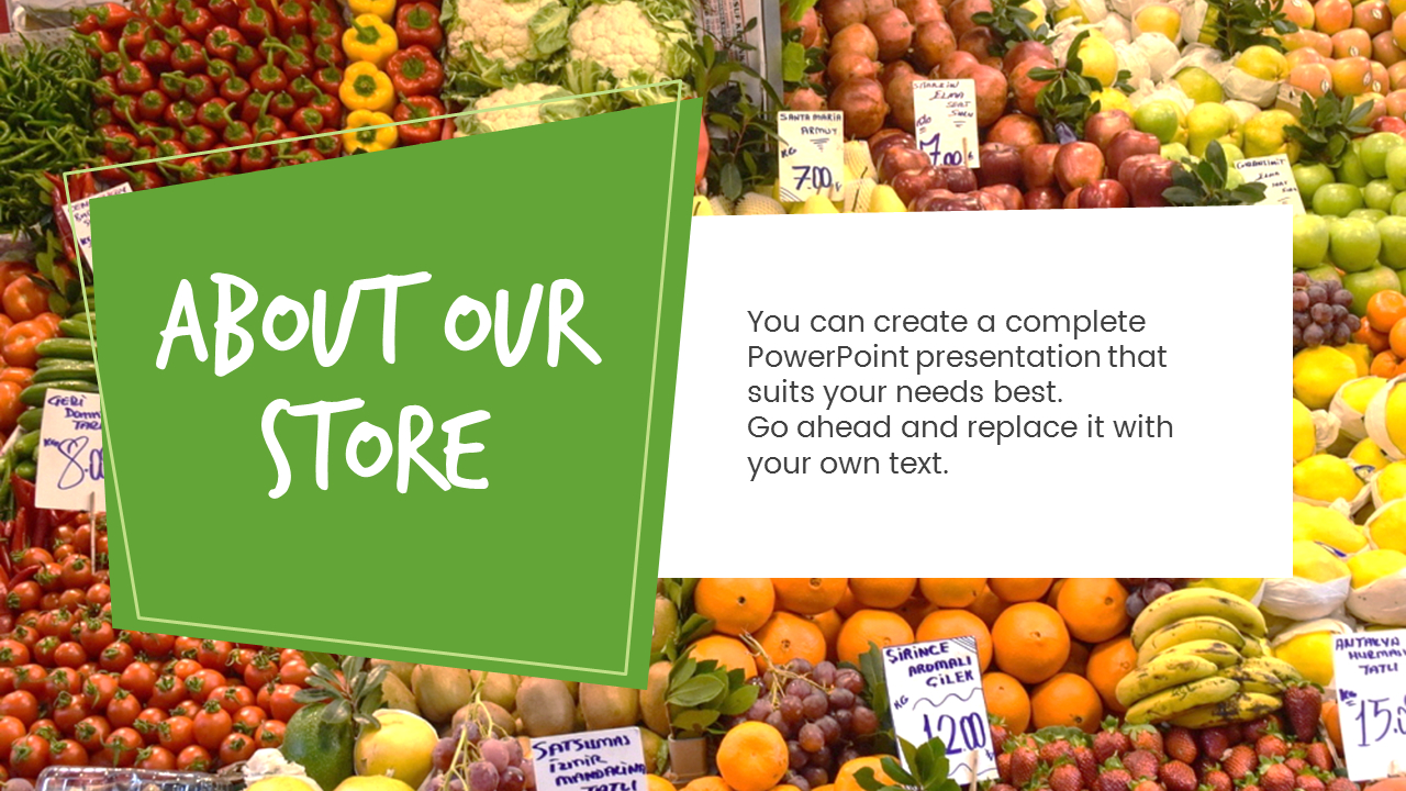 About our Store Slide|Overview|Single