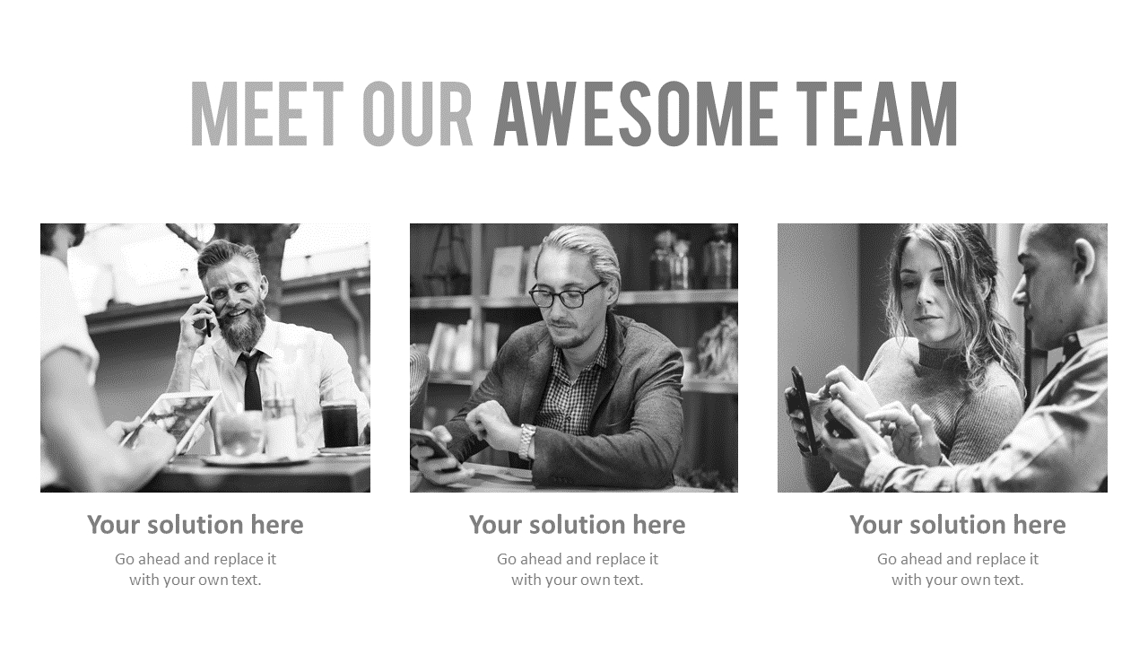 Meet Our Awesome Team Slide|Single
