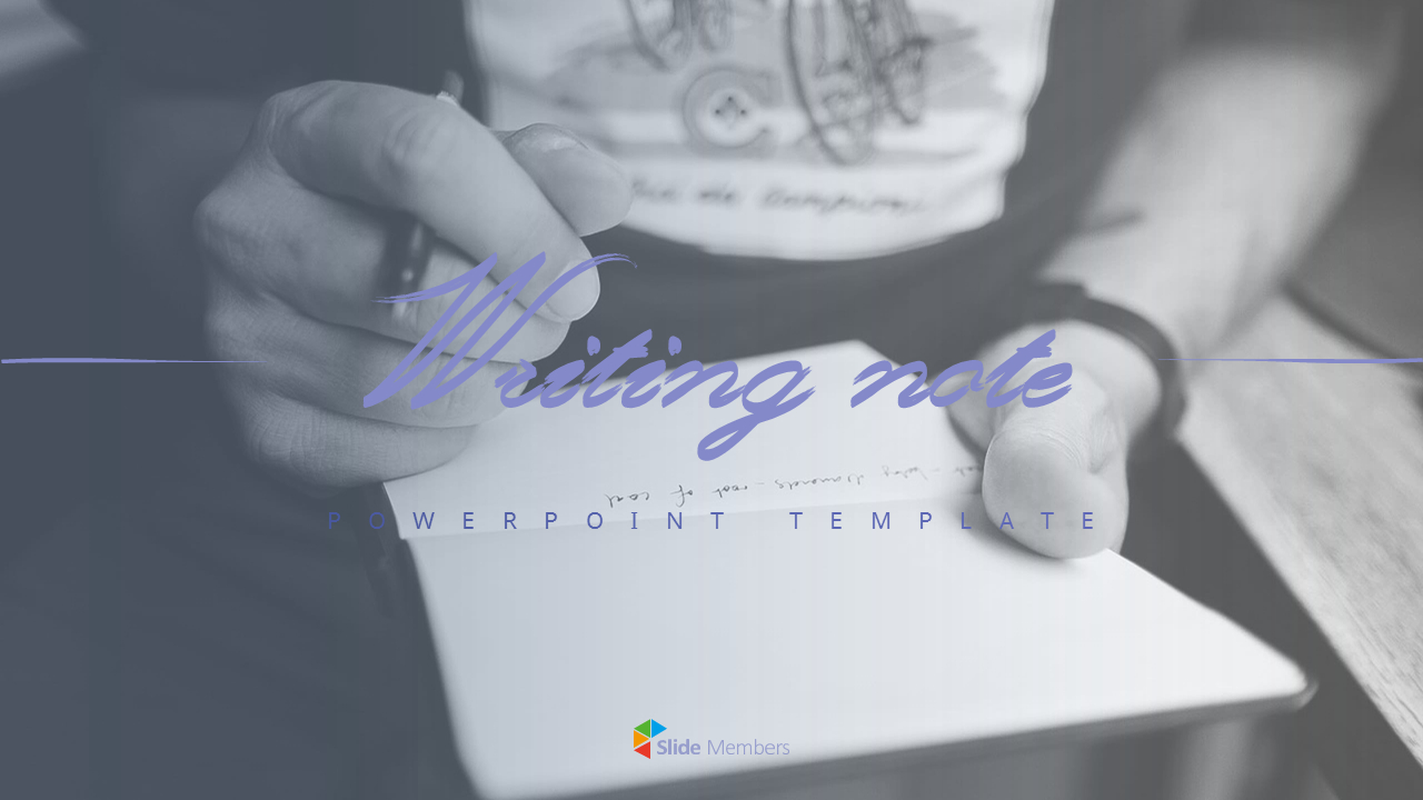 Writing Note Template Cover Slide|Single