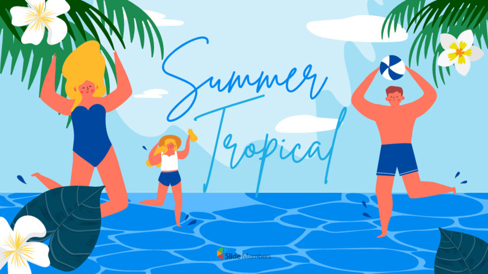 Summer Illustration Presentation Google Slides Templates