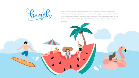 Summer Illustration Presentation Google Slides Templates