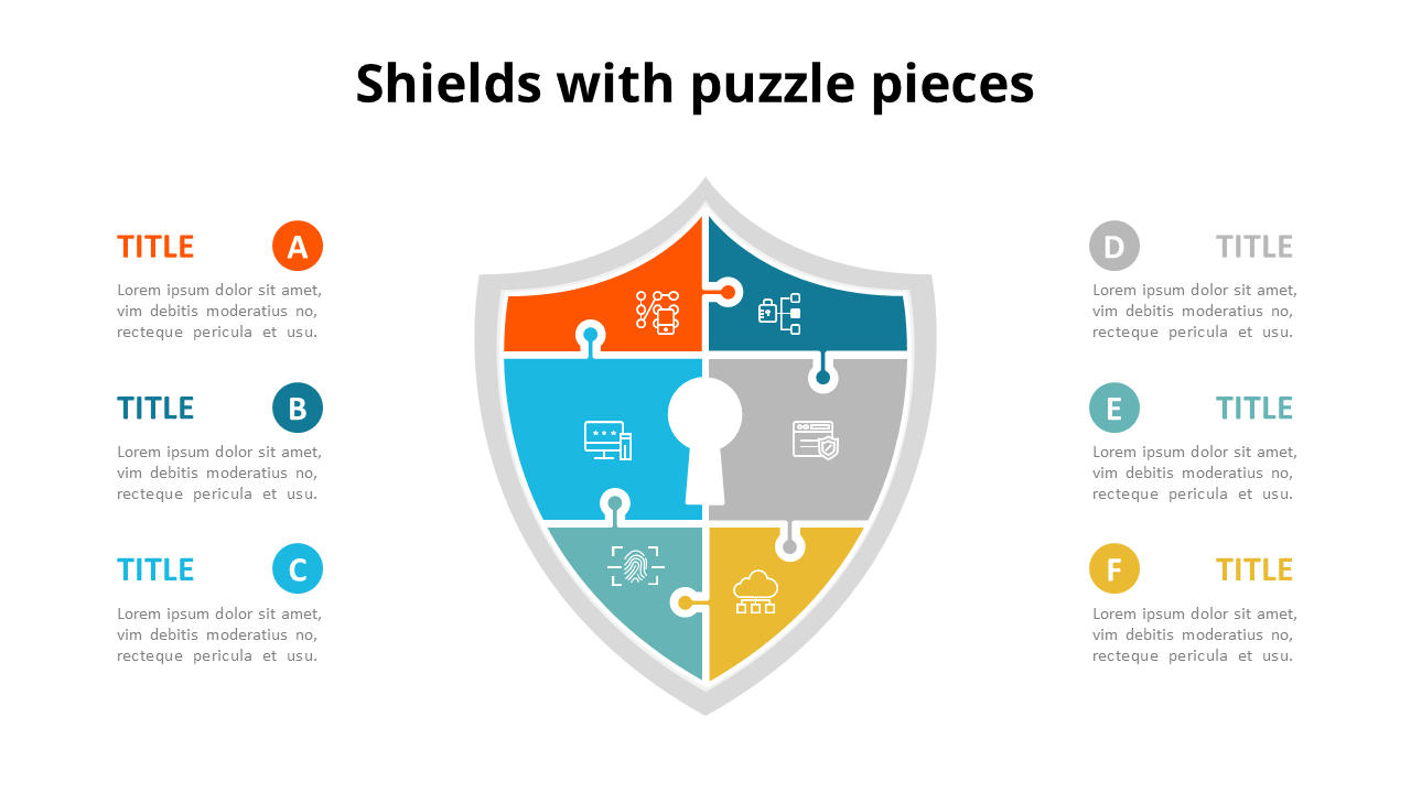 E-Commerce and Cyber Security Puzzle Infographic Animation Diagram