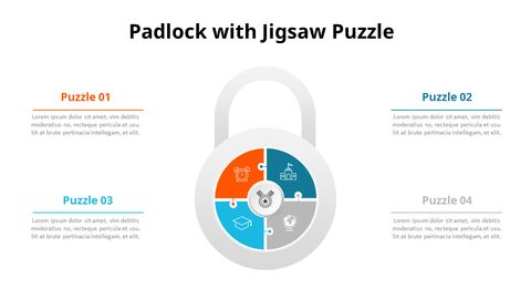 E-Commerce and Cyber Security Puzzle Infographic Animation Diagram
