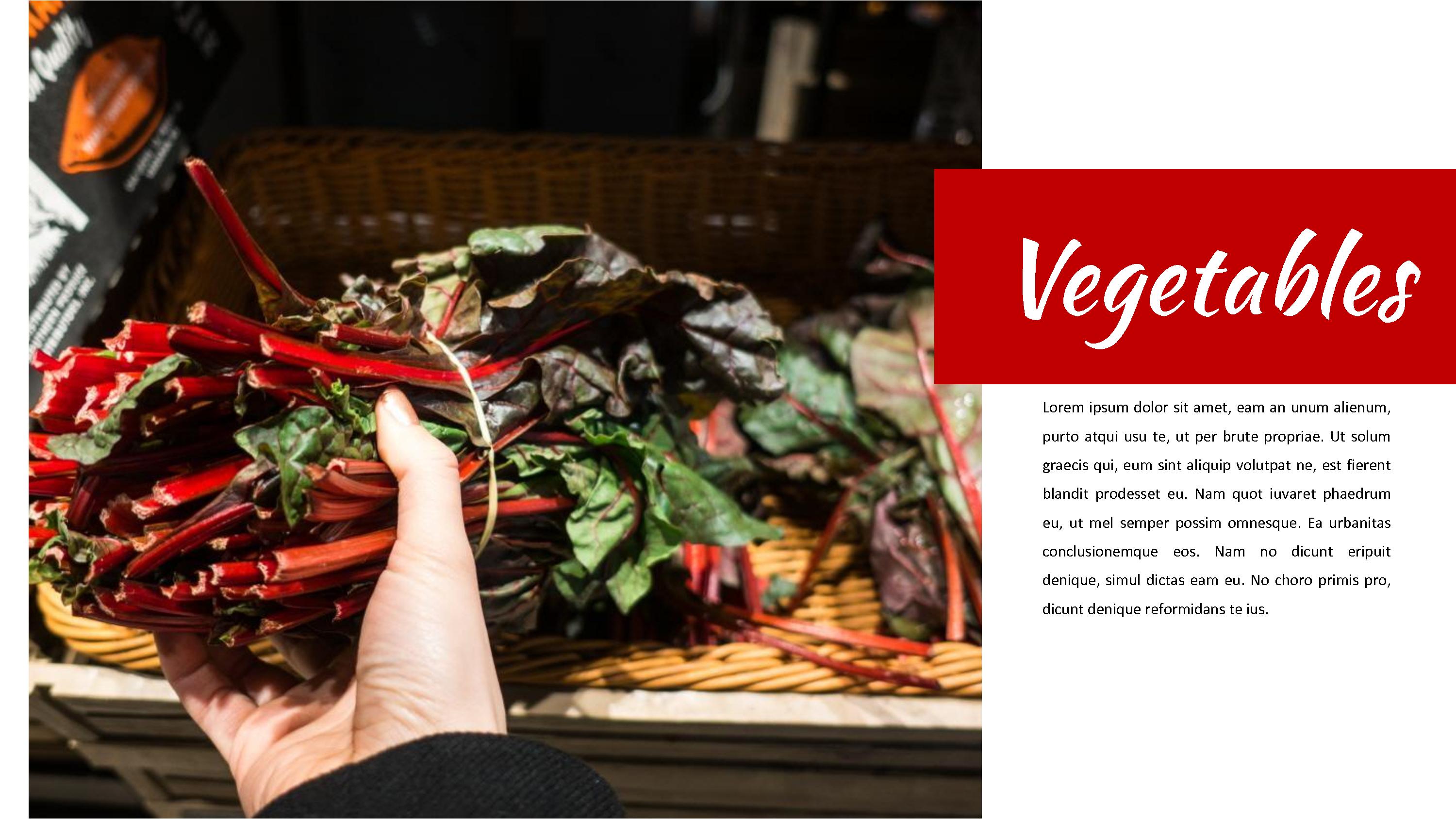 Red Fruits & Vegetables Google Slides Templates
