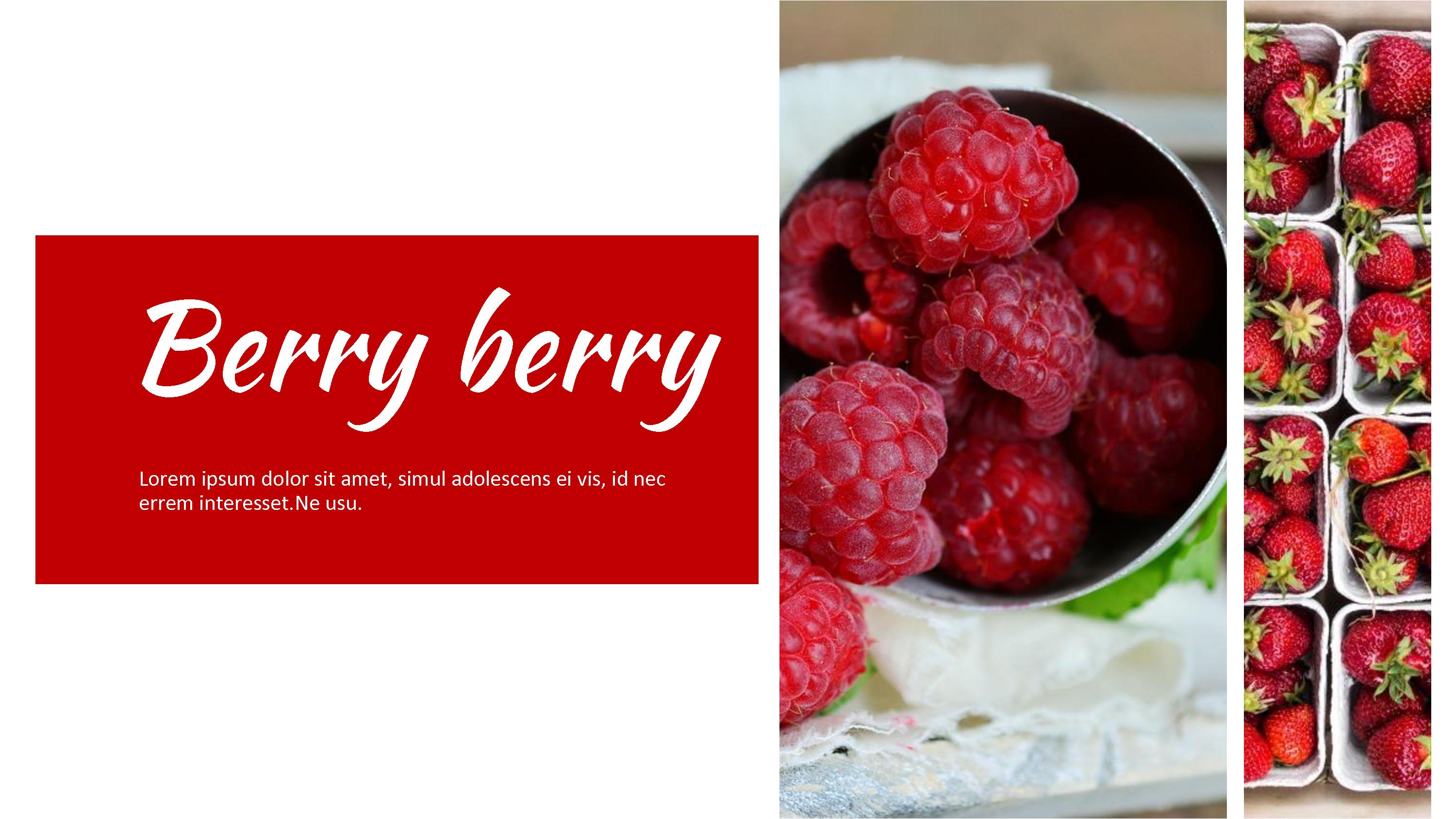 Red Fruits & Vegetables Google Slides Templates