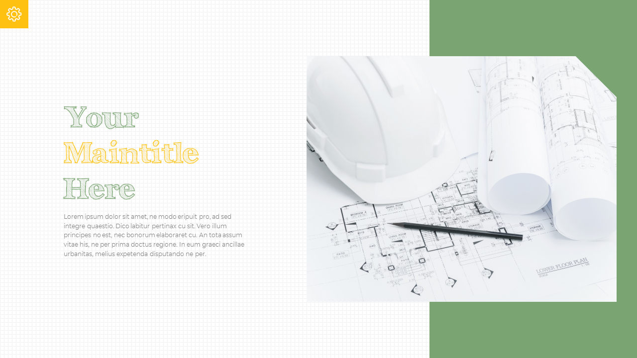 Architecture Blueprints PowerPoint Slides