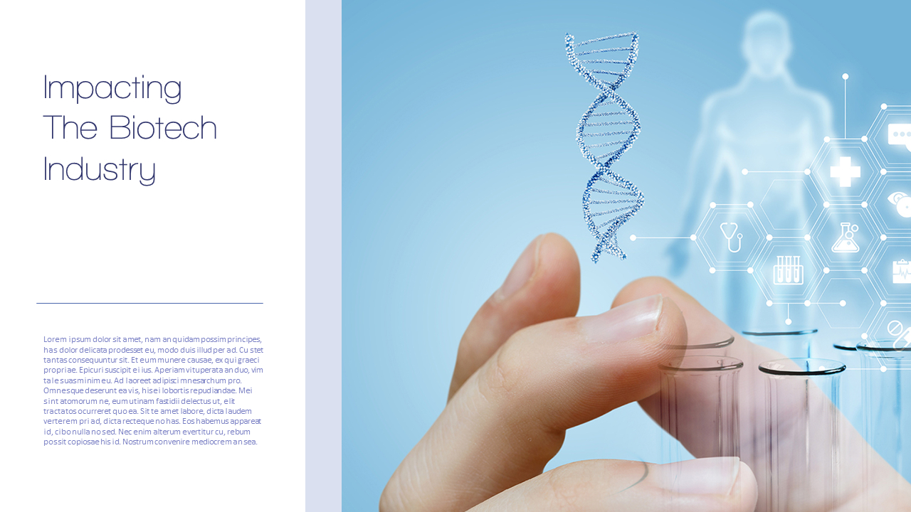 Futuristic 3D Bio Printer PowerPoint Slide Template
