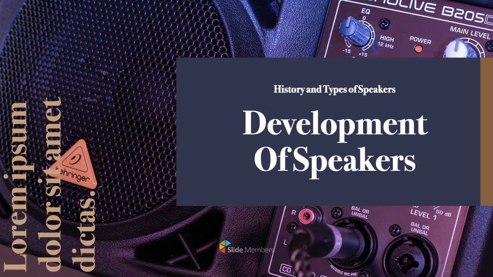 Development of speakers Keynote Design