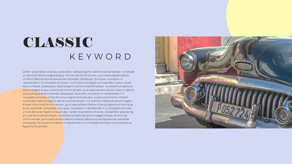 1970 Classic Car Theme PT Templates