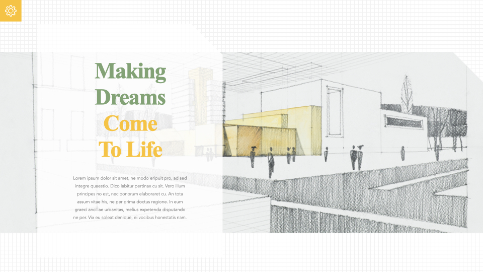 Architecture Blueprints Apple Keynote Template|Construction