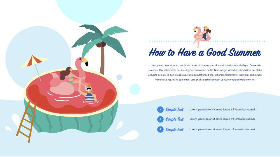 Summer Illustration Interactive Keynote